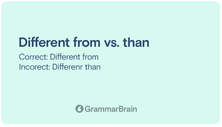 Is It Different From or Than? (Answer, Examples, How to Use) | GrammarBrain