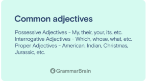 Understanding an Adjective (Definition, Examples, Types) | GrammarBrain