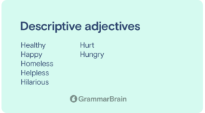 List of Descriptive Adjectives (Definition, Examples, Grammar ...